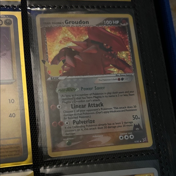 Pokemon | Toys | Pokemon Team Magmas Groudon Card Red And Black | Poshmark